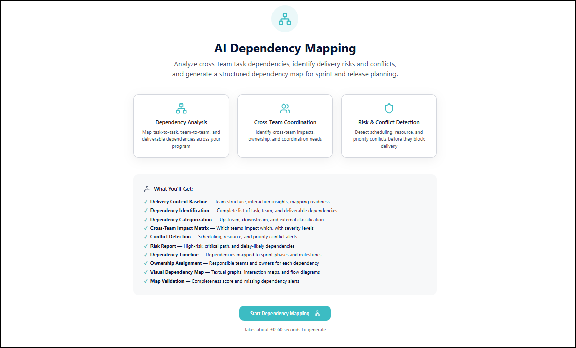 AI Dependency Mapping – Techno PM - Project Management Templates Download