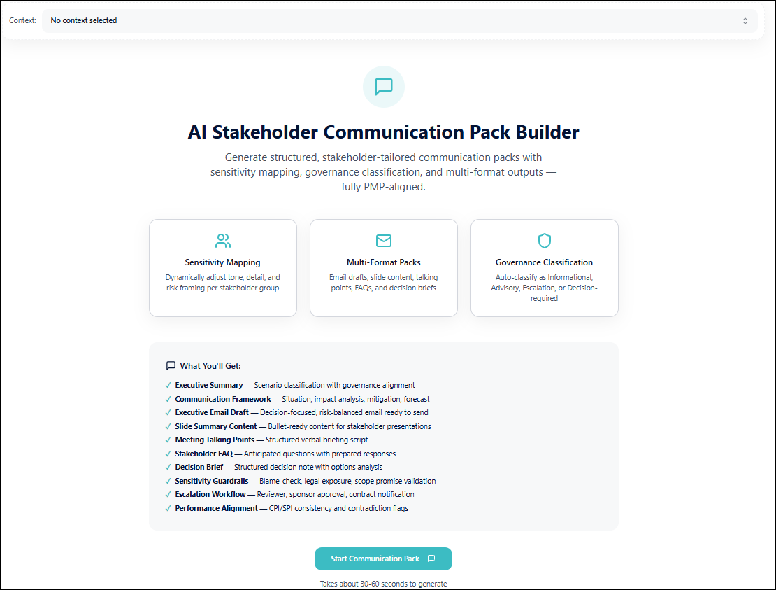 AI Stakeholder Communication Pack Builder – Techno PM - Project ...