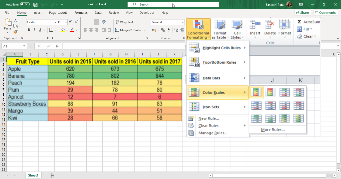 How To Create A Heat Map In Excel - 10 Simple Steps – Techno PM ...