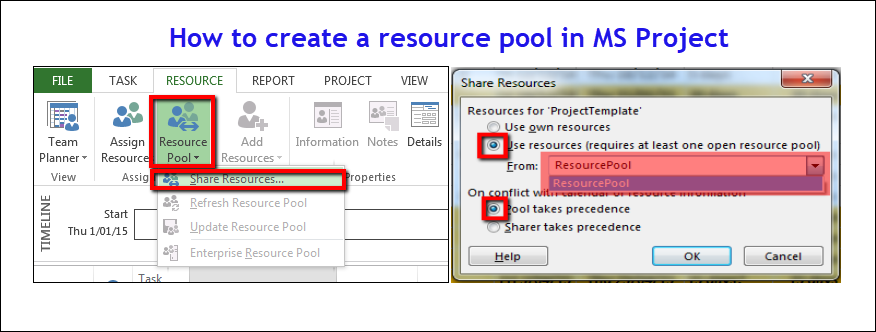 How To Create A Resource Pool In MS Project? – Techno PM - Project ...