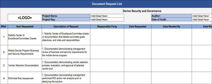 Internal Audit Framework – Techno PM - Project Management Templates ...