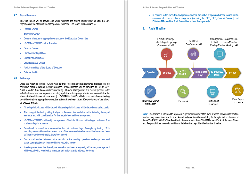 Internal Audit Framework – Techno PM - Project Management Templates ...