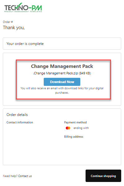 Change Management Pack – Techno PM - Project Management Templates Download