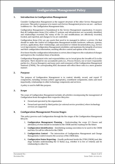 Project Configuration Management Pack – Techno PM - Project Management ...