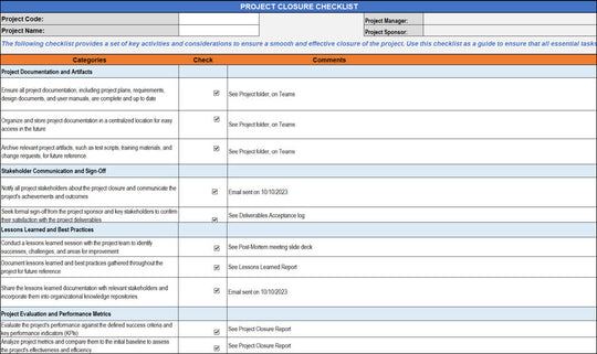 Project Closure Toolkit – Techno PM - Project Management Templates Download
