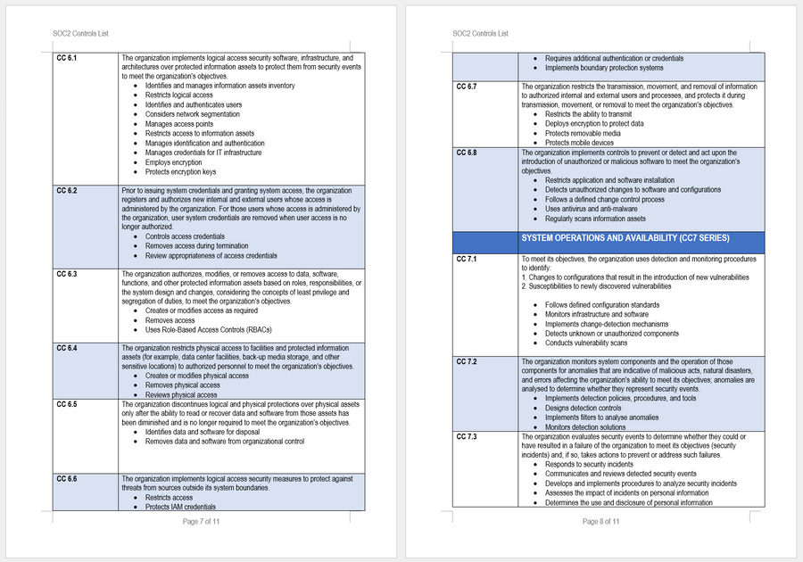SOC 2 Implementation Toolkit – Techno PM - Project Management Templates ...