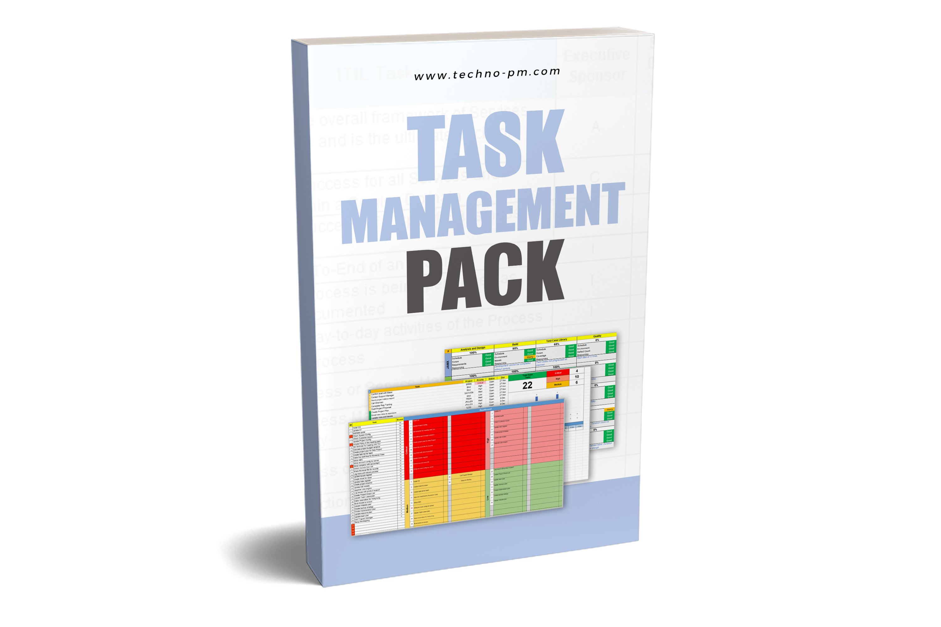Task Management Pack – Techno PM - Project Management Templates Download