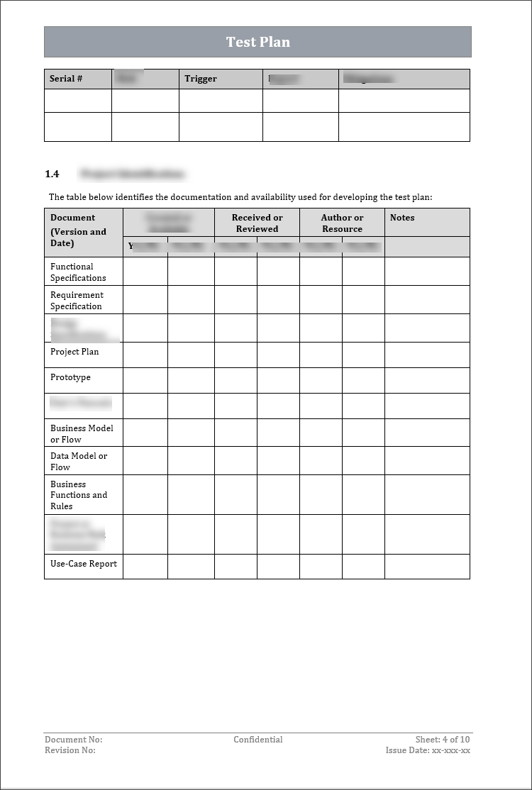 Test Plan Template Excel