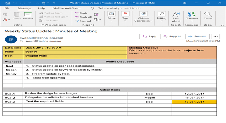 Project Status Reports Pack – Techno PM - Project Management Templates ...