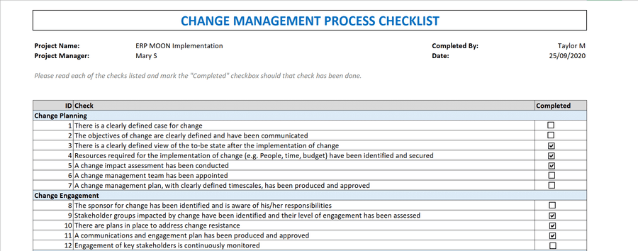 Change Management Pack – Techno PM - Project Management Templates Download