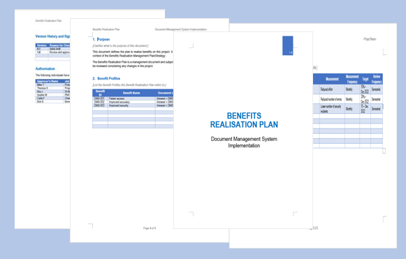Project Benefits Pack – Techno PM - Project Management Templates Download