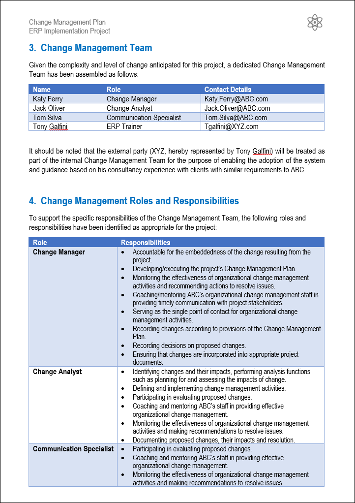 Change Management Templates Bundle – Techno PM - Project Management ...