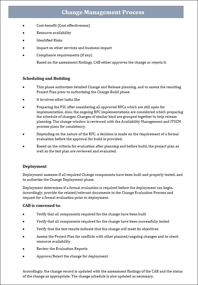 Change Management Templates Bundle – Techno PM - Project Management ...