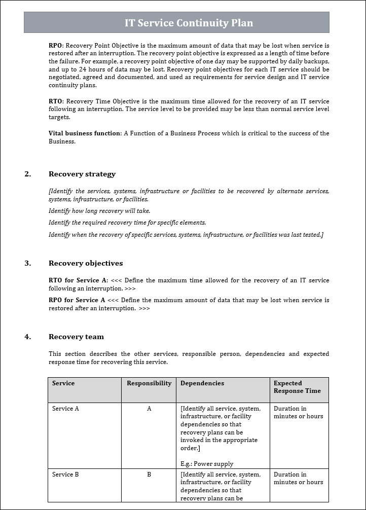 Service Management Templates Bundle – Techno PM - Project Management ...