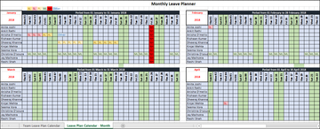 Monthly Leave Planner Template – Techno PM - Project Management ...