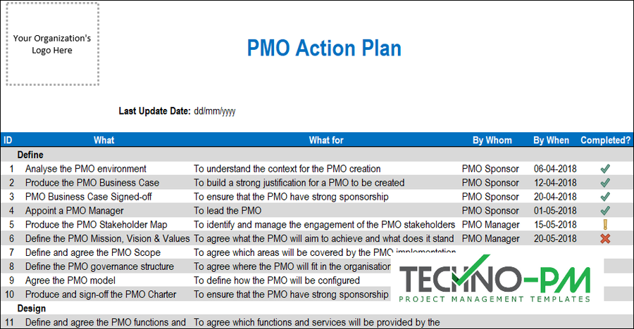 PMO Starter Kit – Techno PM - Project Management Templates Download