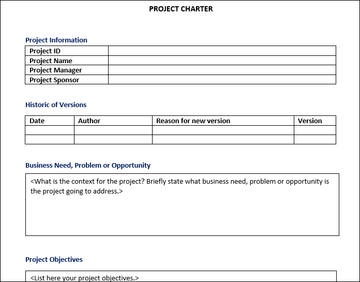 Project Charter Word Template – Techno PM - Project Management ...