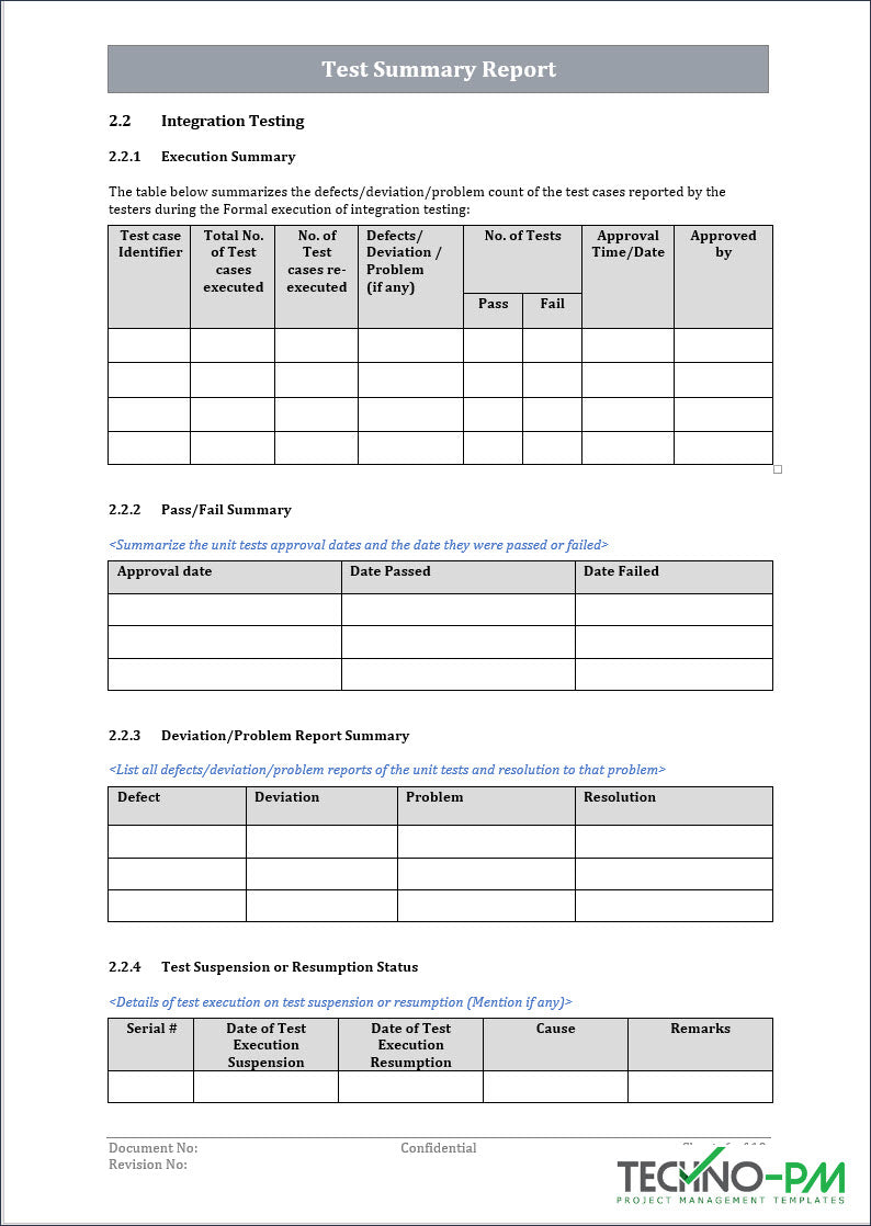 Project Testing Toolkit – Techno PM - Project Management Templates Download
