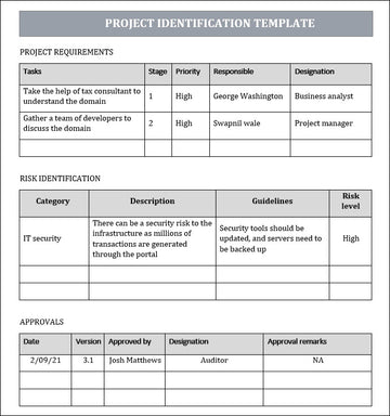 PROJECT IDENTIFICATION TEMPLATE – Techno PM - Project Management ...